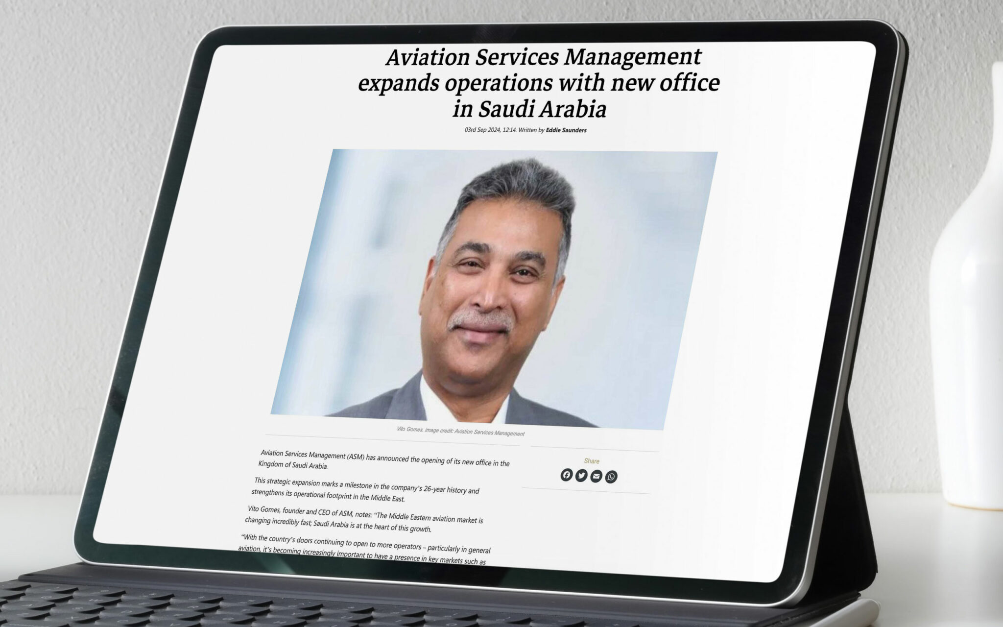 Aviation Services Management expands operations with new office in ...